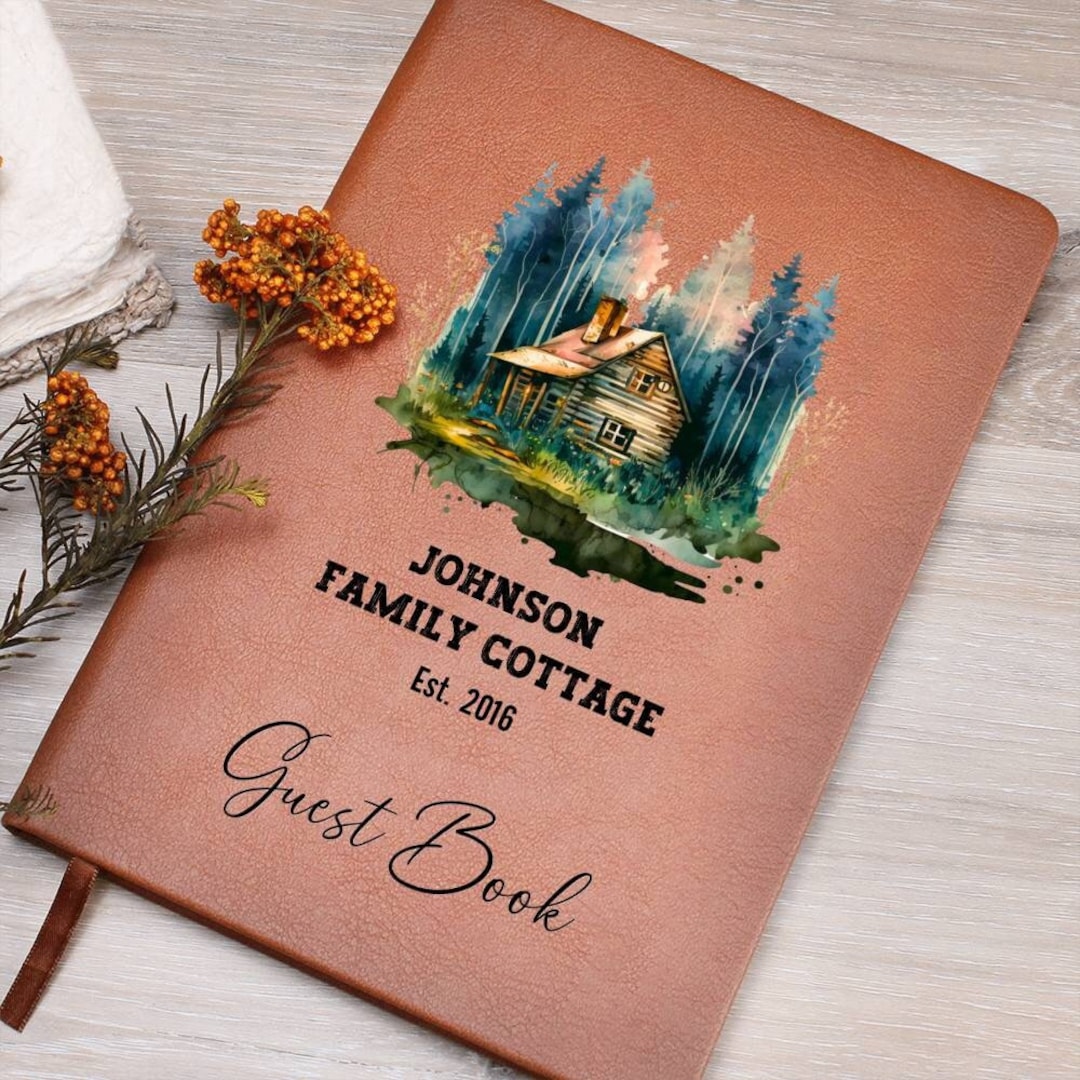 Personalized Cabin Guest Book, Custom Guest Book for Vacation Home ...