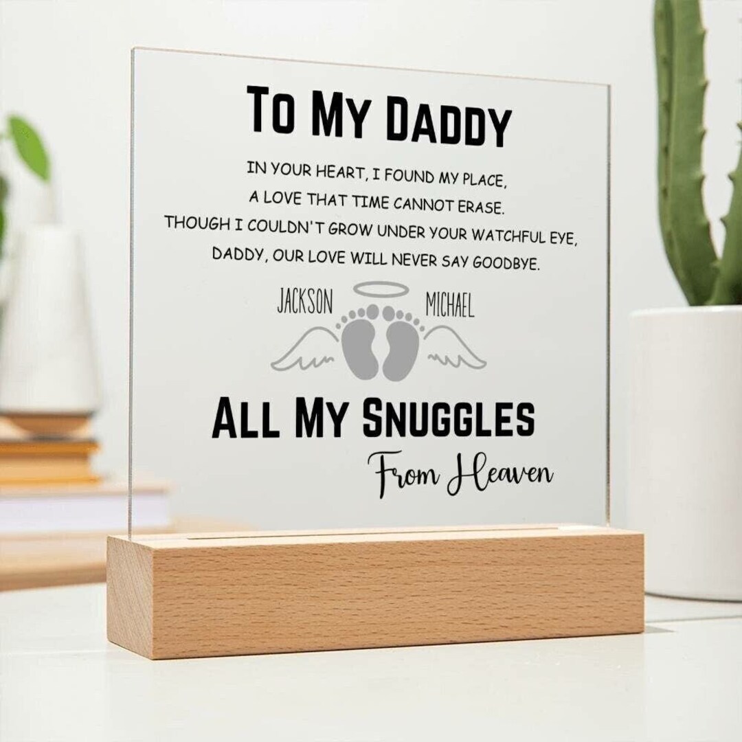 Miscarriage Gift for Dad Baby Memorial Plaque for Infant Loss ...