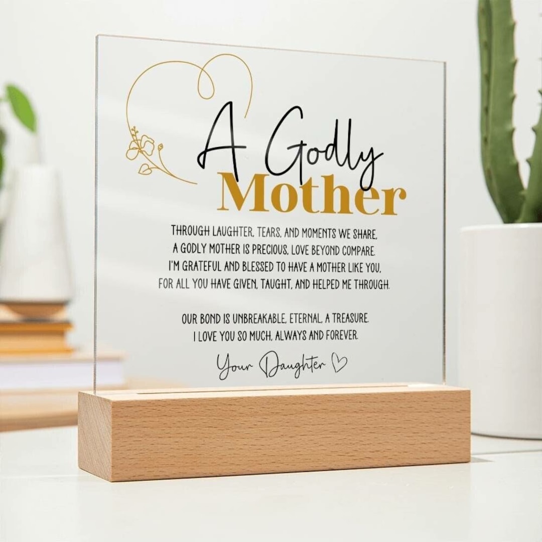 Personalized Christian Mom Gift Godly Mother Poem Mom Gift From ...