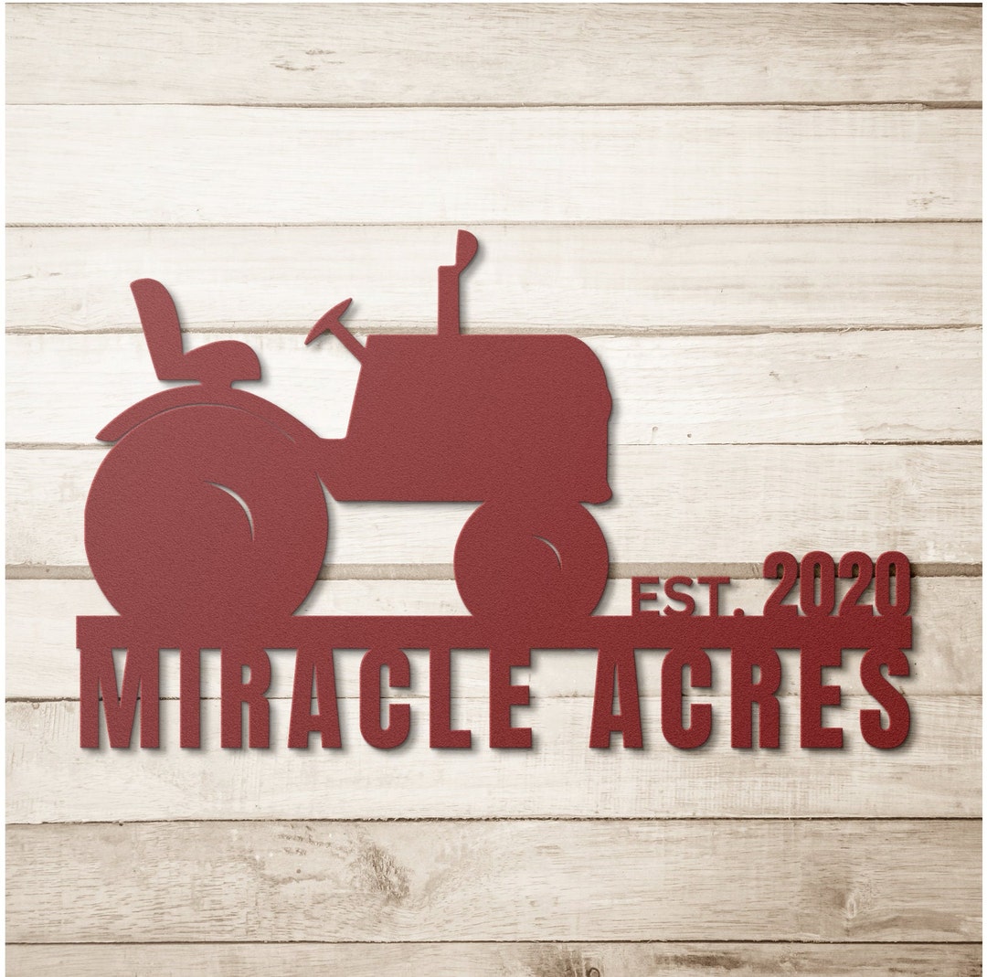 Outdoor Metal Sign Farm Tractor Metal Wall Art Large Farm Sign - Etsy