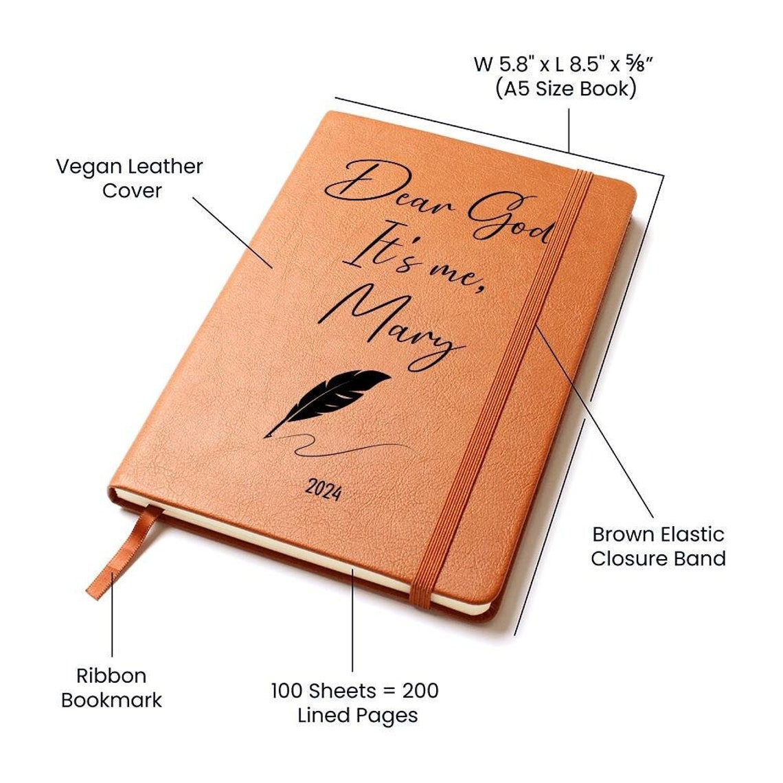 Dear God Prayer Journal Personalized Leather Devotional Journal Custom ...