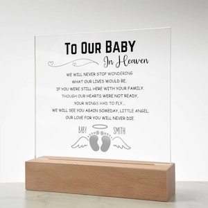 Baby Loss Memorial Plaque Baby Stillborn Gift for Mom Miscarriage Gift ...