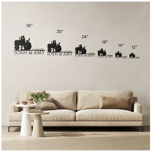Tractor Decor Farm Couple Metal Wall Art Custom Anniversary Name Sign ...