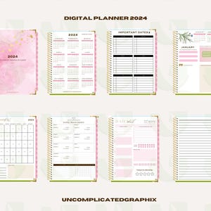 Everyday 2024 Planner, 2024 Planner, Digital Planner, Digital Calendar ...