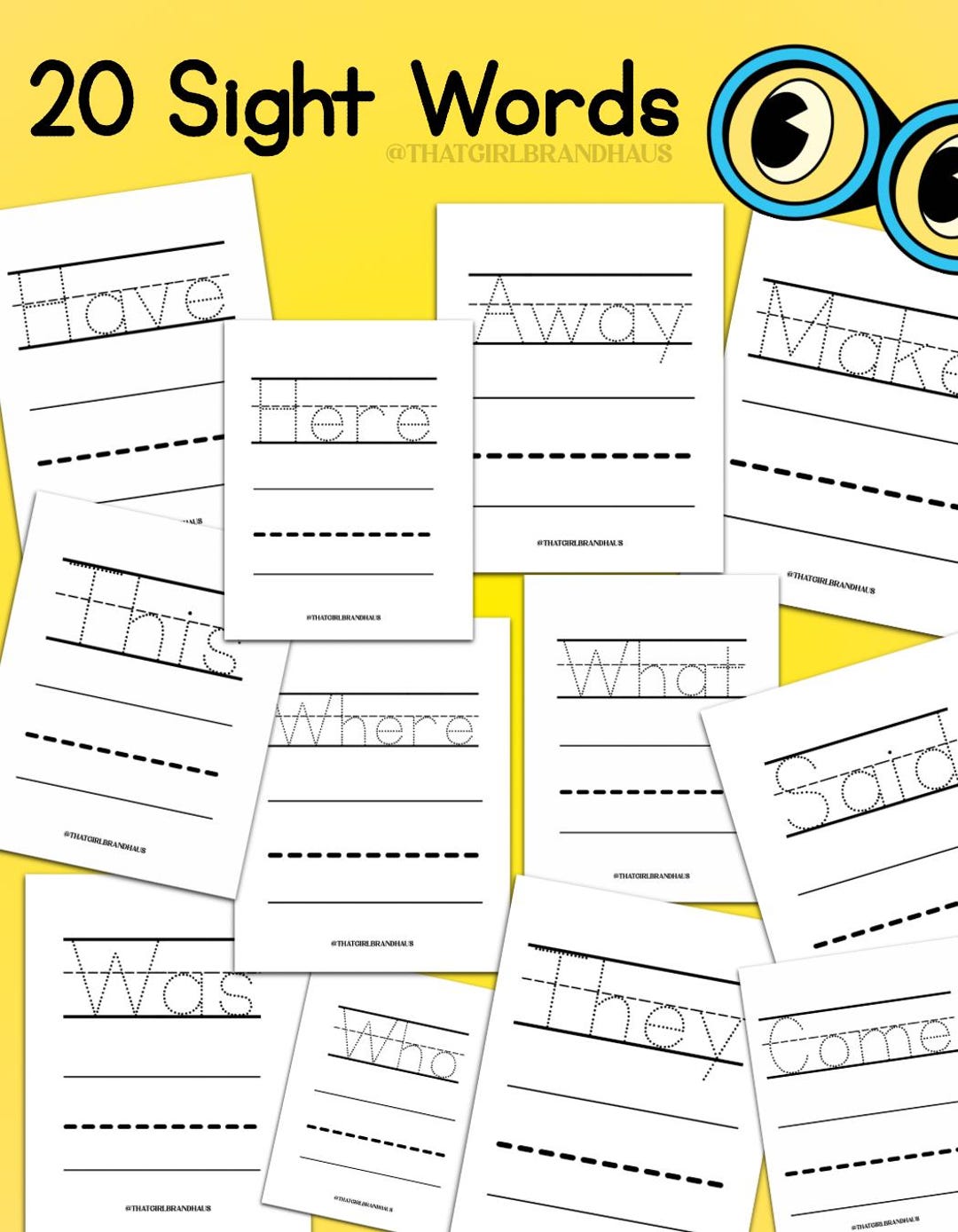 20 Sight Word Cursive Tracing Worksheets for Kids – Handwriting ...
