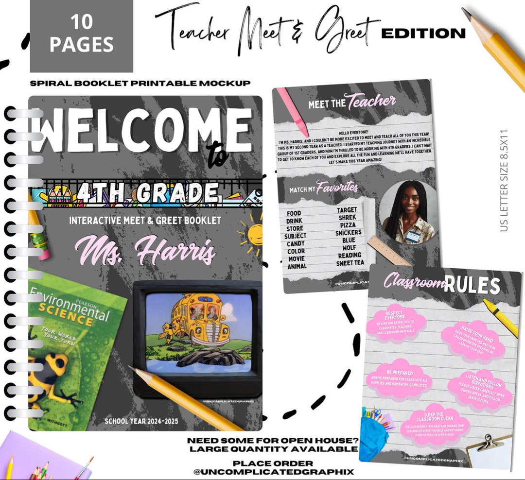 Meet the Teacher Template, Teacher Orientation Template, Back to School ...