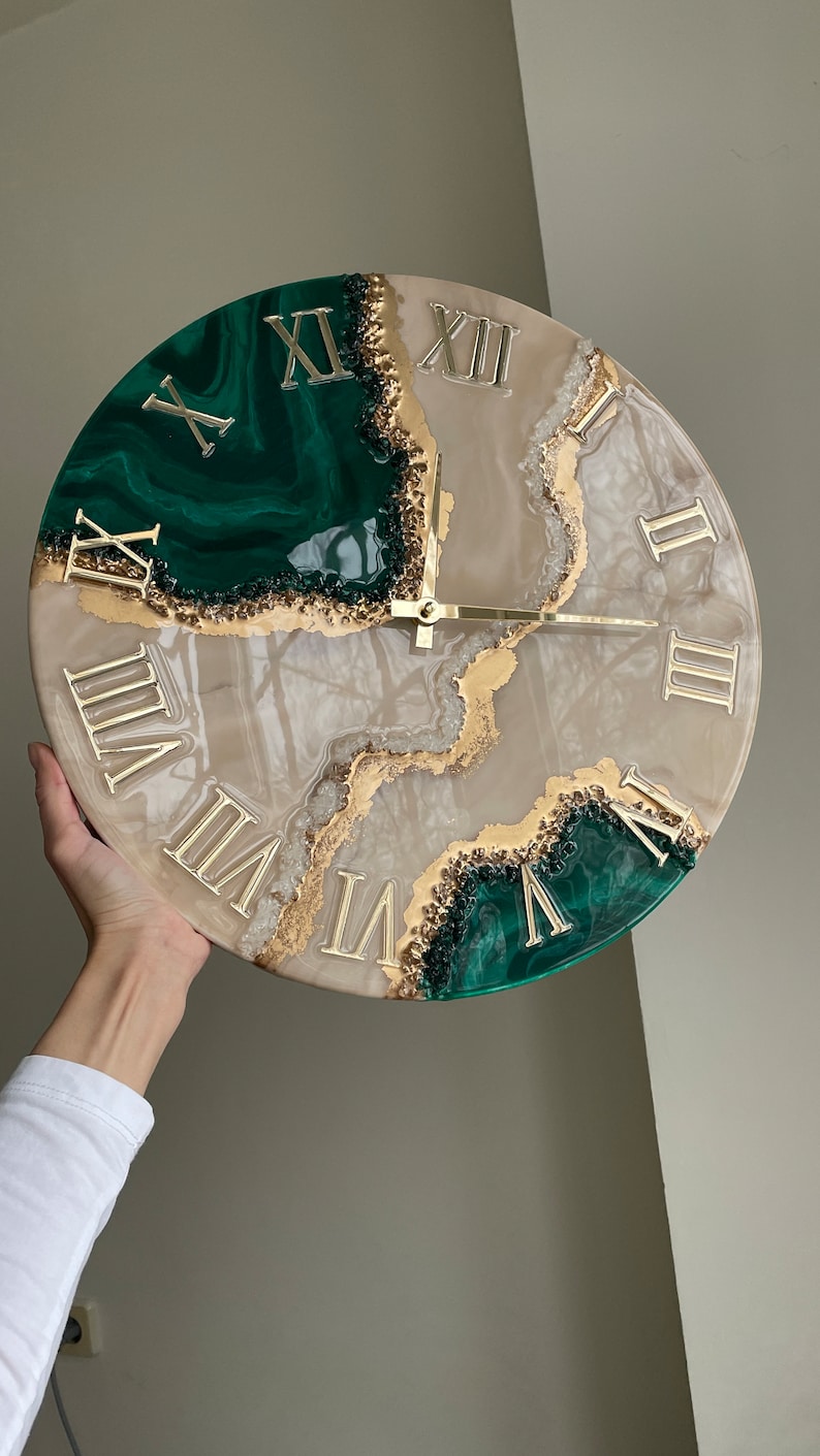 Epoxy Resin Clocks, Handmade, Home Decor, Present for Home - Etsy