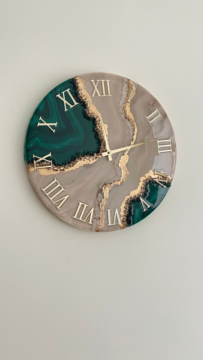 Epoxy Resin Clocks, Handmade, Home Decor, Present for Home - Etsy
