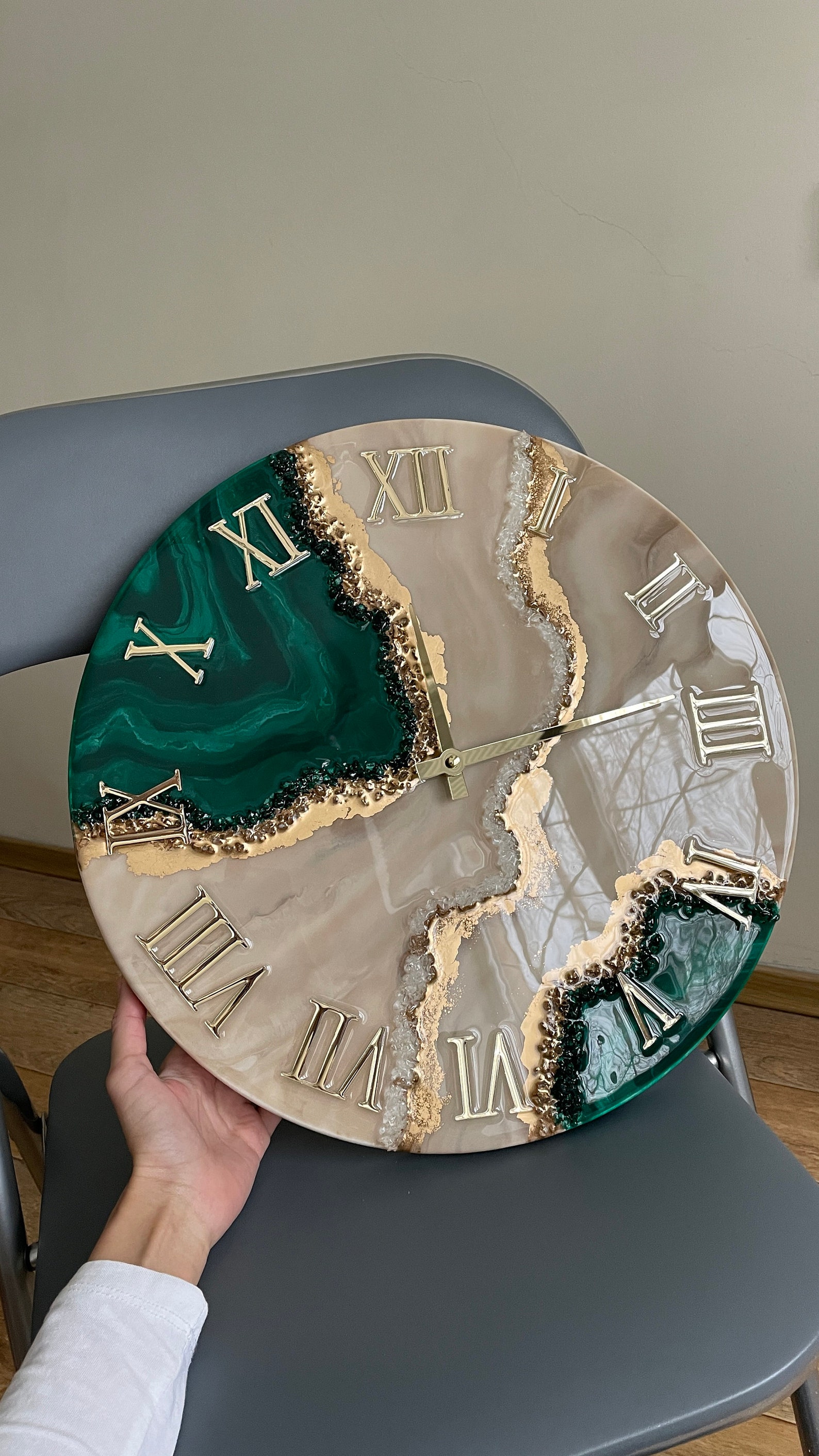Epoxy Resin Clocks, Handmade, Home Decor, Present for Home - Etsy