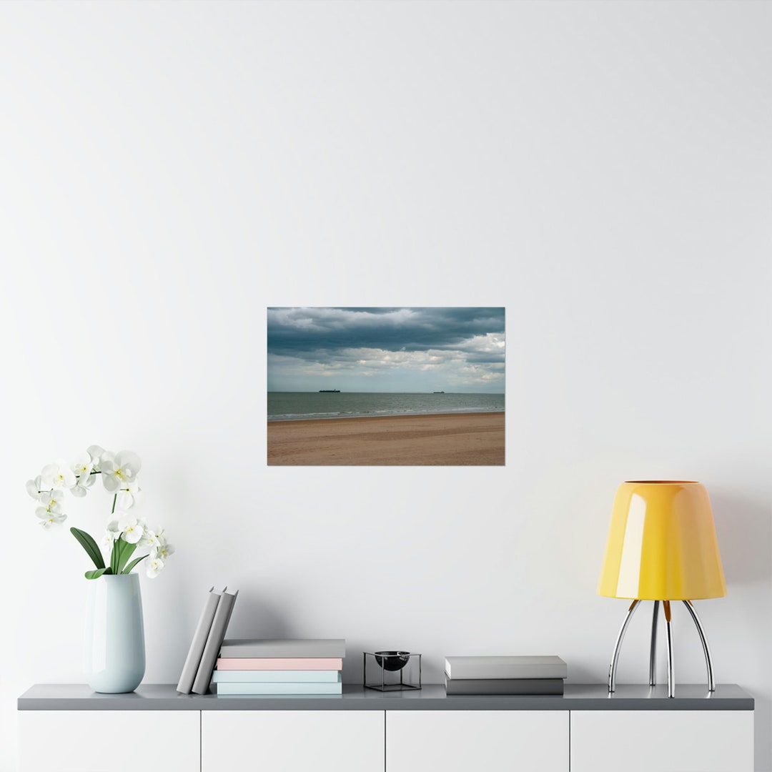 Seascape With Two Ships Matte Horizontal Posters Color Print, Beach ...