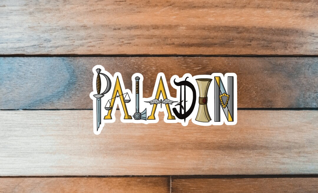 Paladin Sticker, RPG Class Decal, Gift for Board Gamer, Tabletop Role ...