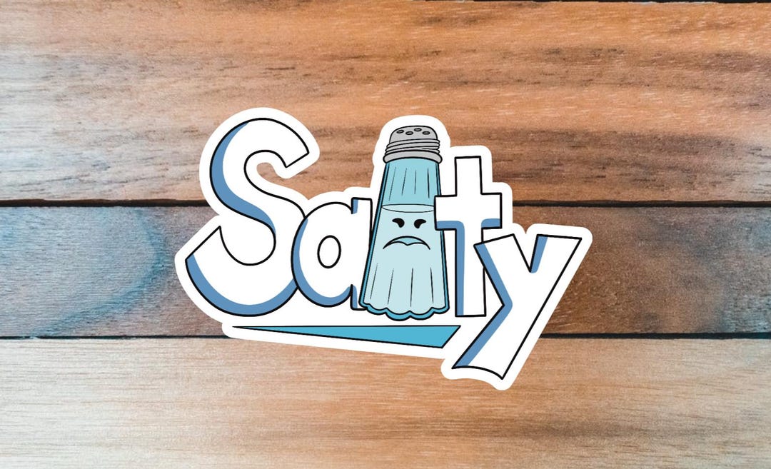 Salty Sticker, Video Game Sticker, Gaming Decal, Gift for Gamer, Stay ...