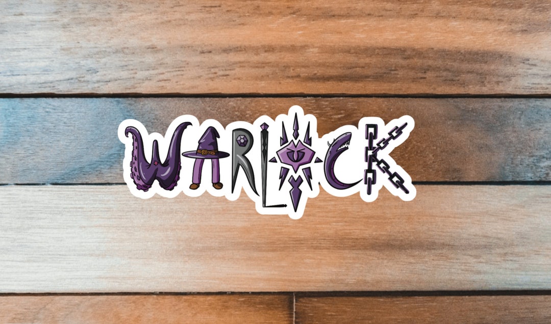 Warlock Sticker, RPG Class Decal, Gift for Board Gamer, Tabletop Role ...
