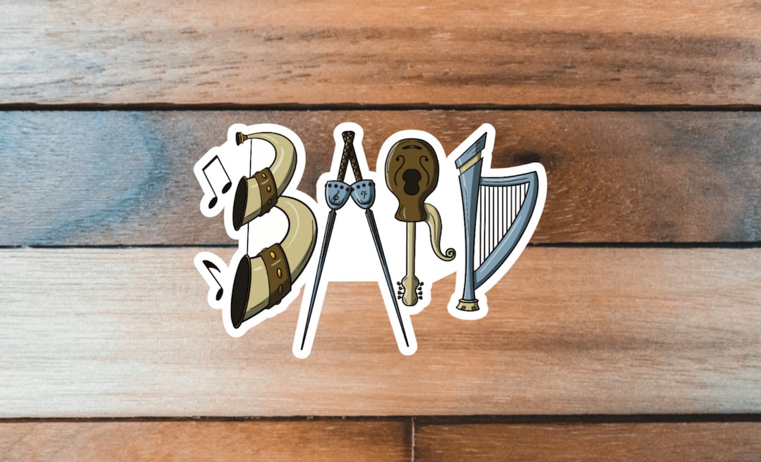 Bard Sticker, RPG Class Decal, Gift for Board Gamer, Tabletop Role ...