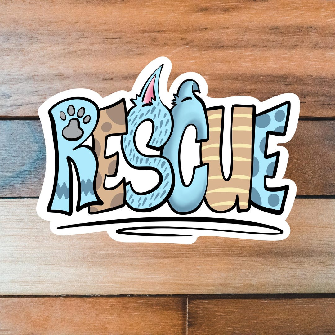 Pet Sticker, Adopt Rescue Foster Decal, Animal Lover Gift - Etsy