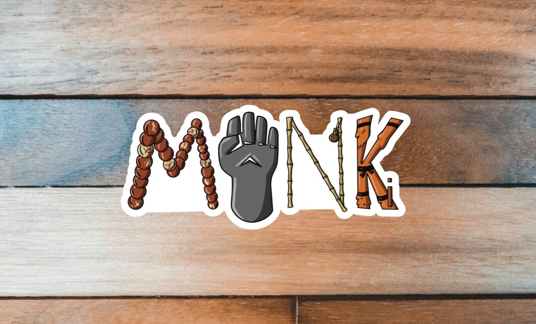 Monk Sticker, RPG Class Decal, Gift for Board Gamer, Tabletop Role ...