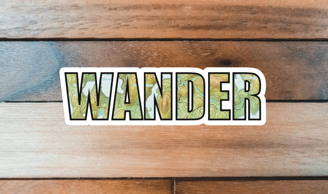 Wander Sticker, Travel Lover Decal, Adventure Explore Gift - Etsy