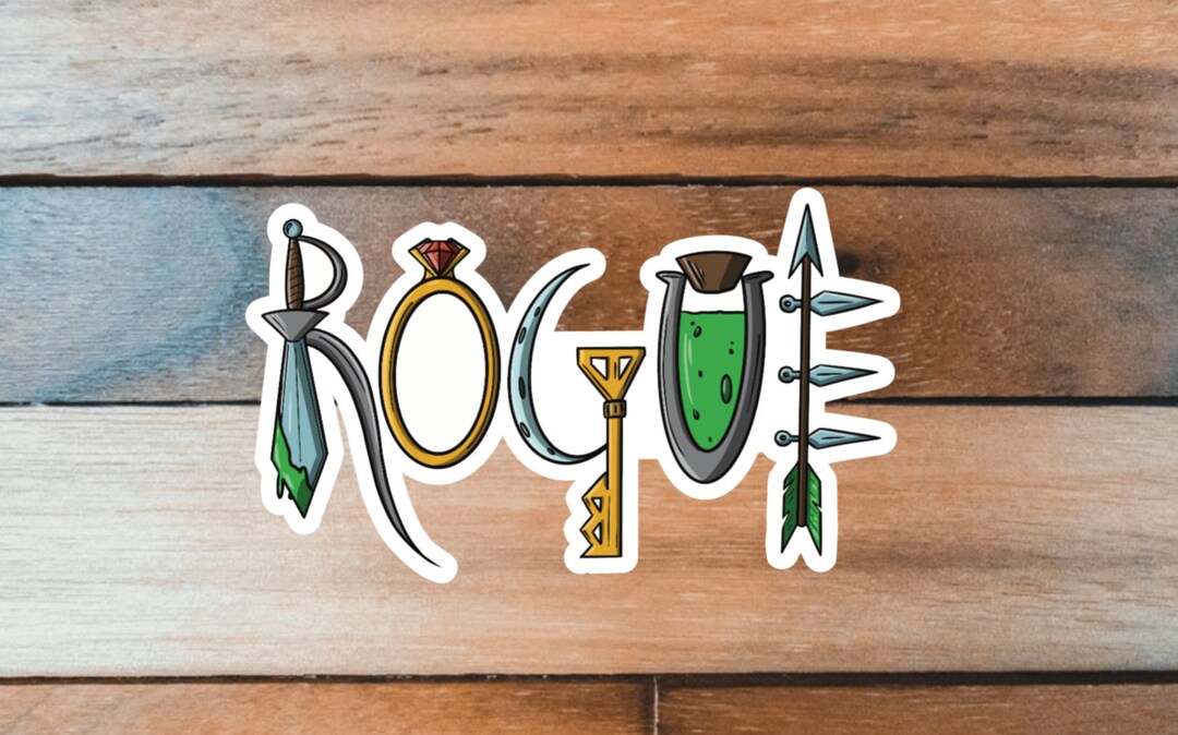 Rogue Sticker, RPG Class Decal, Gift for Board Gamer, Tabletop Role ...
