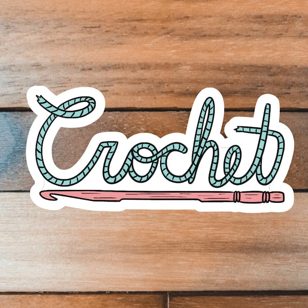 Crochet Hook Decal - Etsy