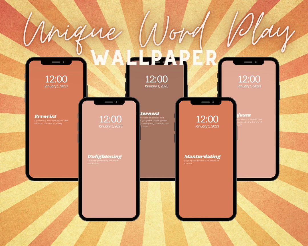 15 Unique Wordplay iPhone Wallpaper Bundle Retro // Digital Download ...