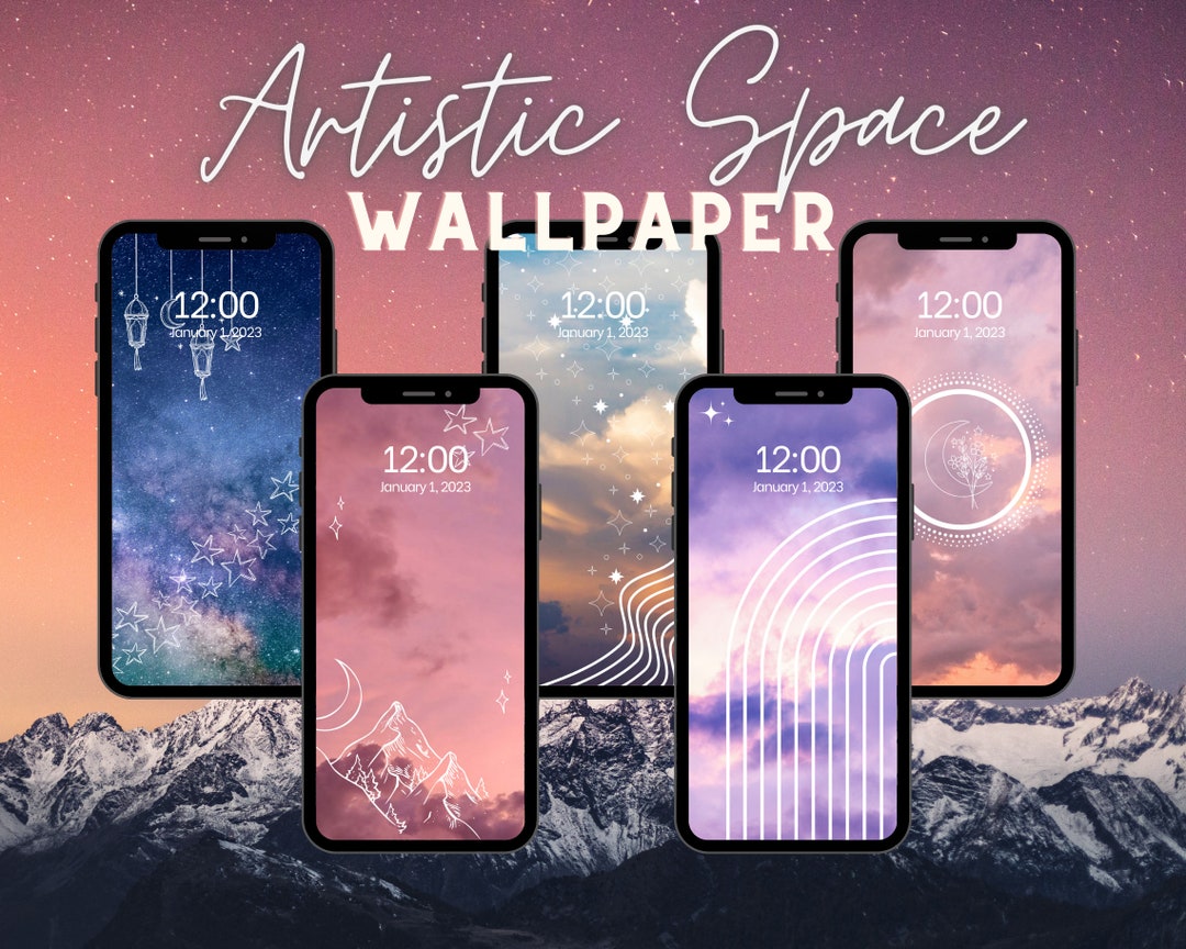 Set of 10 Artistic Space Wallpaper Digital Download // iPhone Wallpaper ...