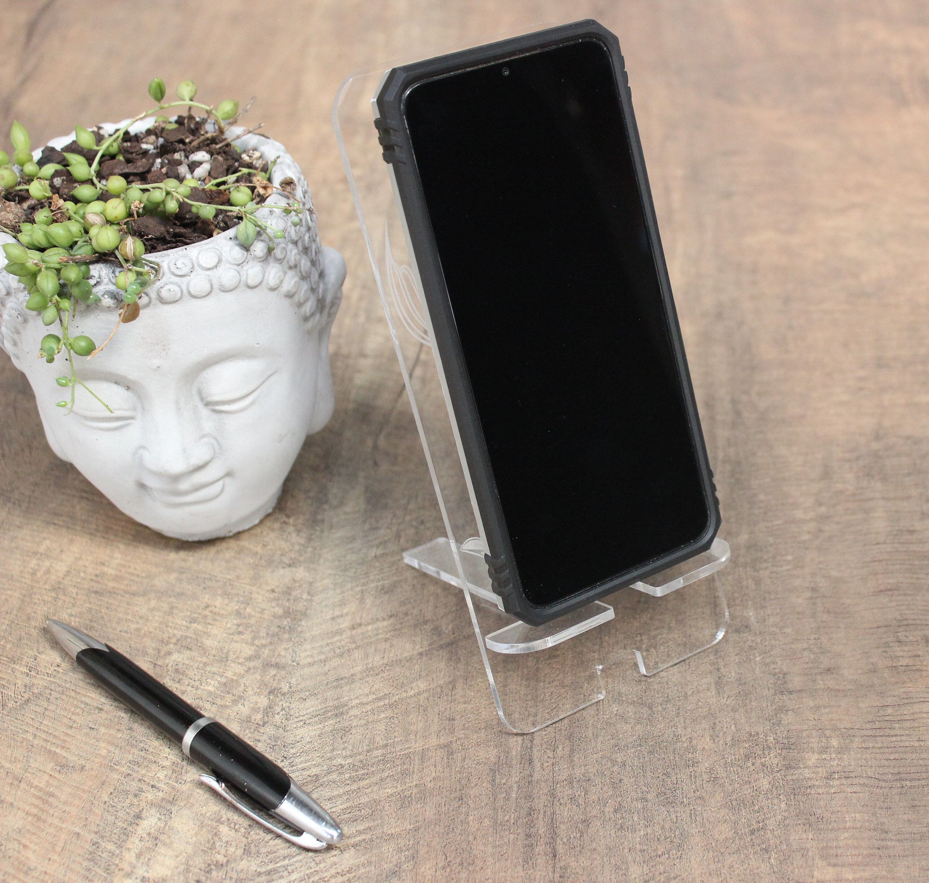 Perspex Clear Desktop Phone Holder for iPhone and Android - Etsy