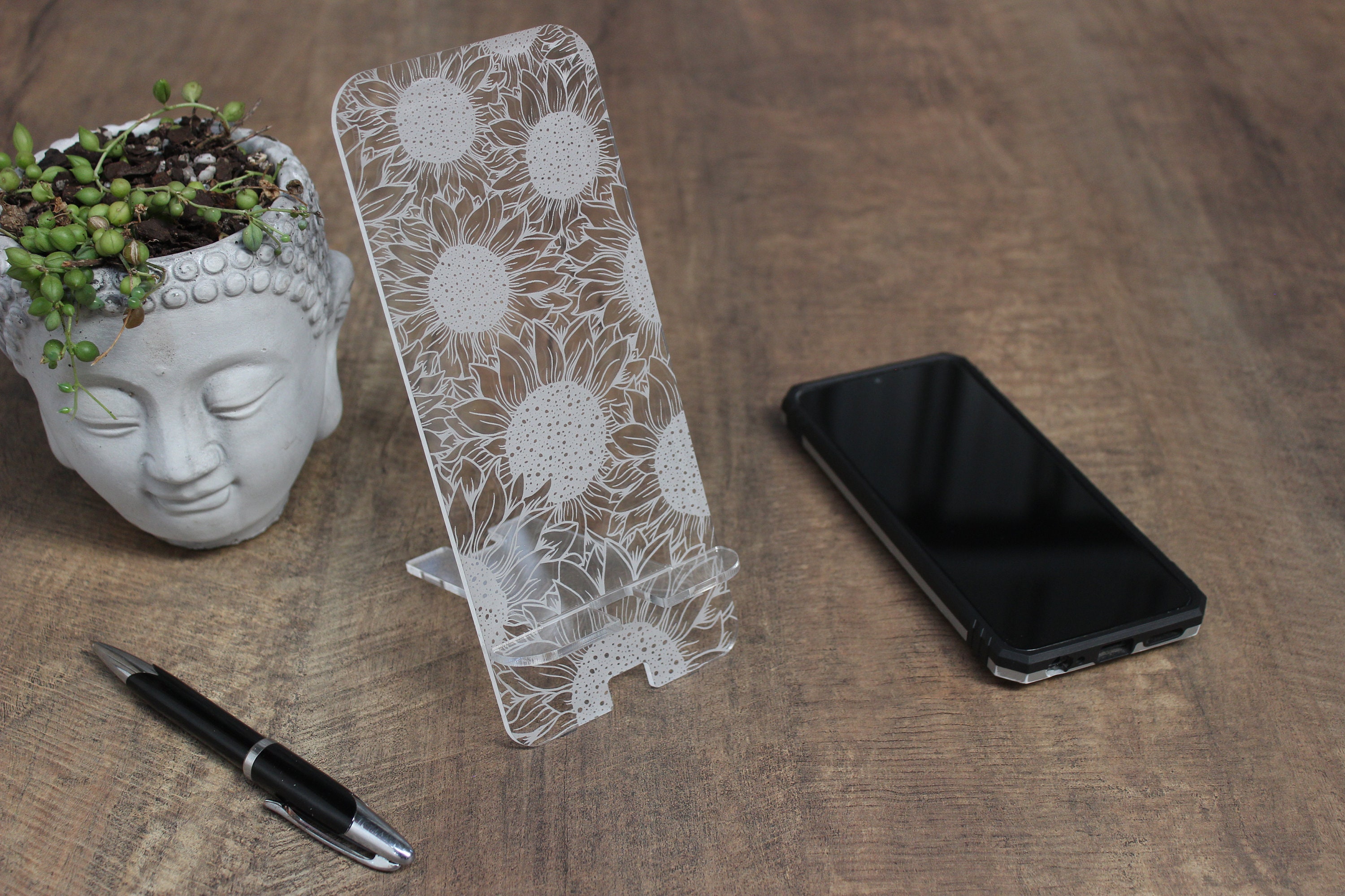 Perspex Clear Desktop Phone Holder for iPhone and Android - Etsy