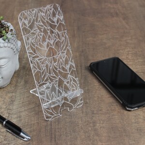 Perspex Clear Desktop Phone Holder for iPhone and Android - Etsy