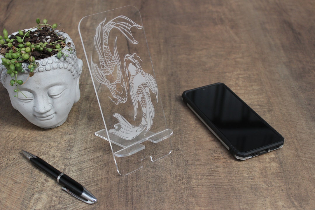 Perspex Clear Desktop Phone Holder for iPhone and Android - Etsy