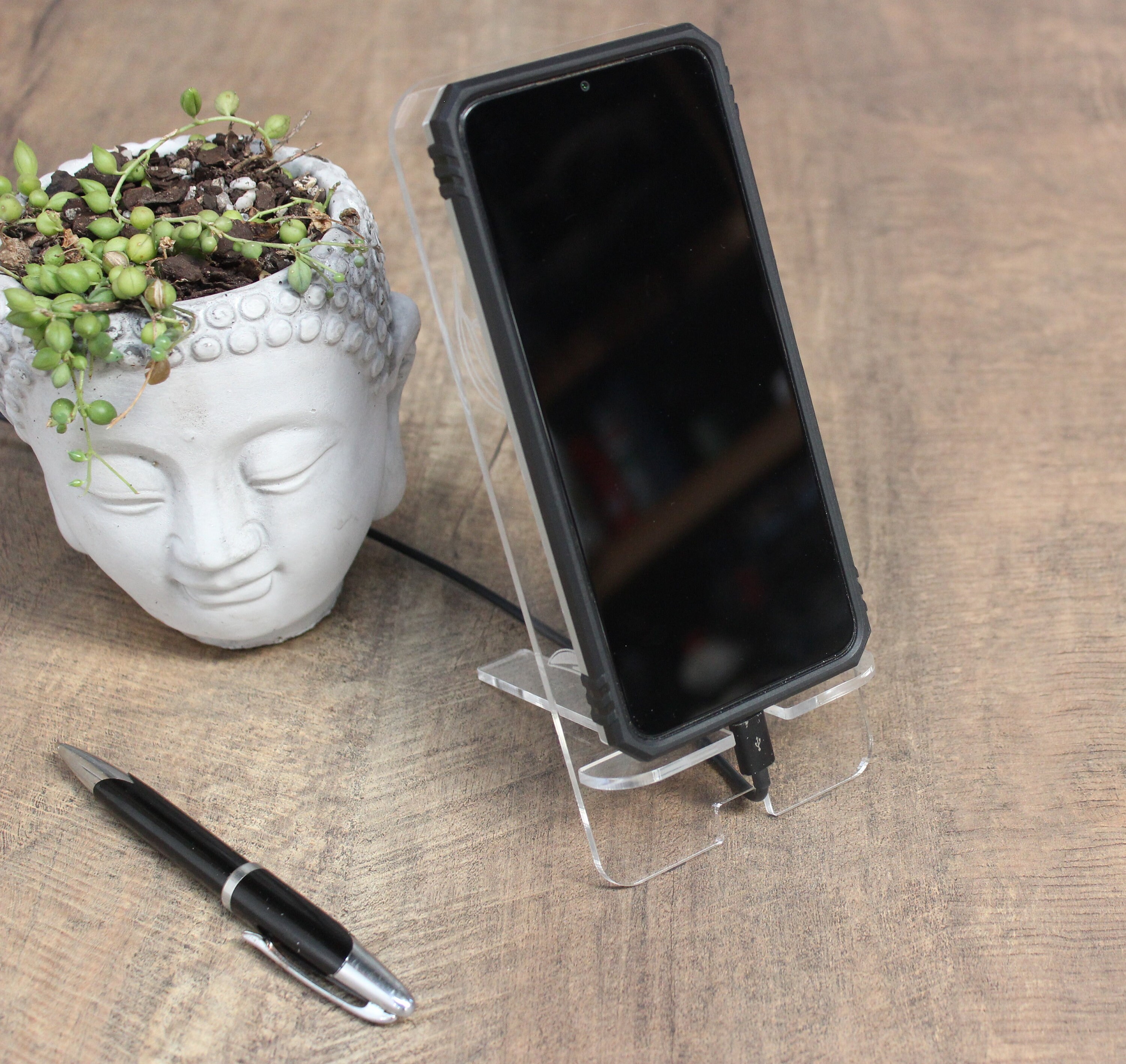 Perspex Clear Desktop Phone Holder for iPhone and Android - Etsy