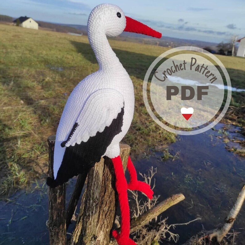Stork Crochet Pattern Realistic Stork PDF Stork Pattern - Etsy