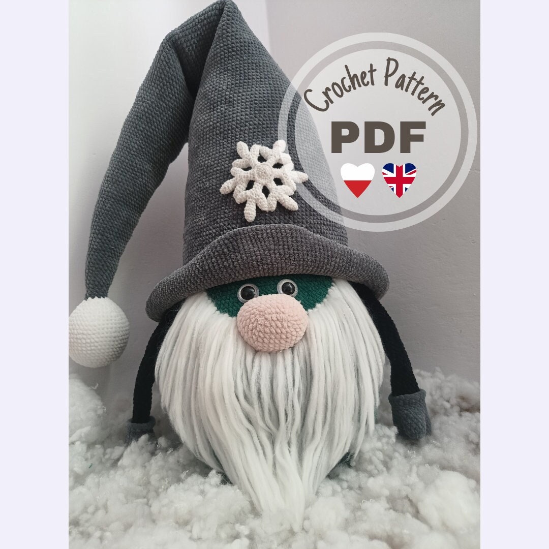Huge Gnome Pattern, PDF Big Elf, Christmas Gnome, Christmas Decoration ...