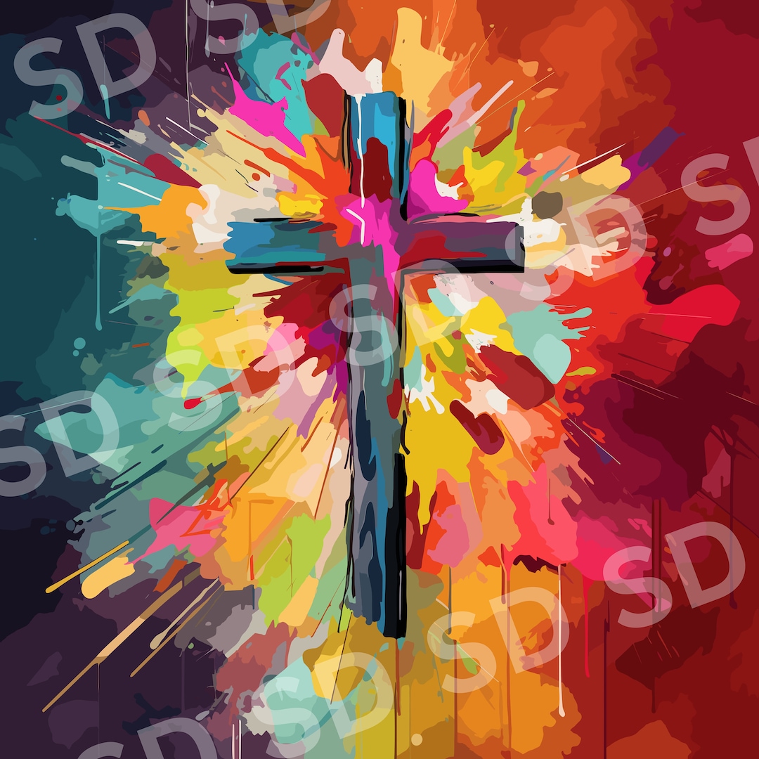Colour Cross|| PNG Colour Cross || Digital Download || Cross Art || SVG ...