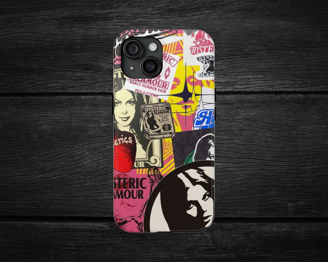 Hysteric Glamour Collage Phone Case for Iphone, Samsung Retro 90s ...