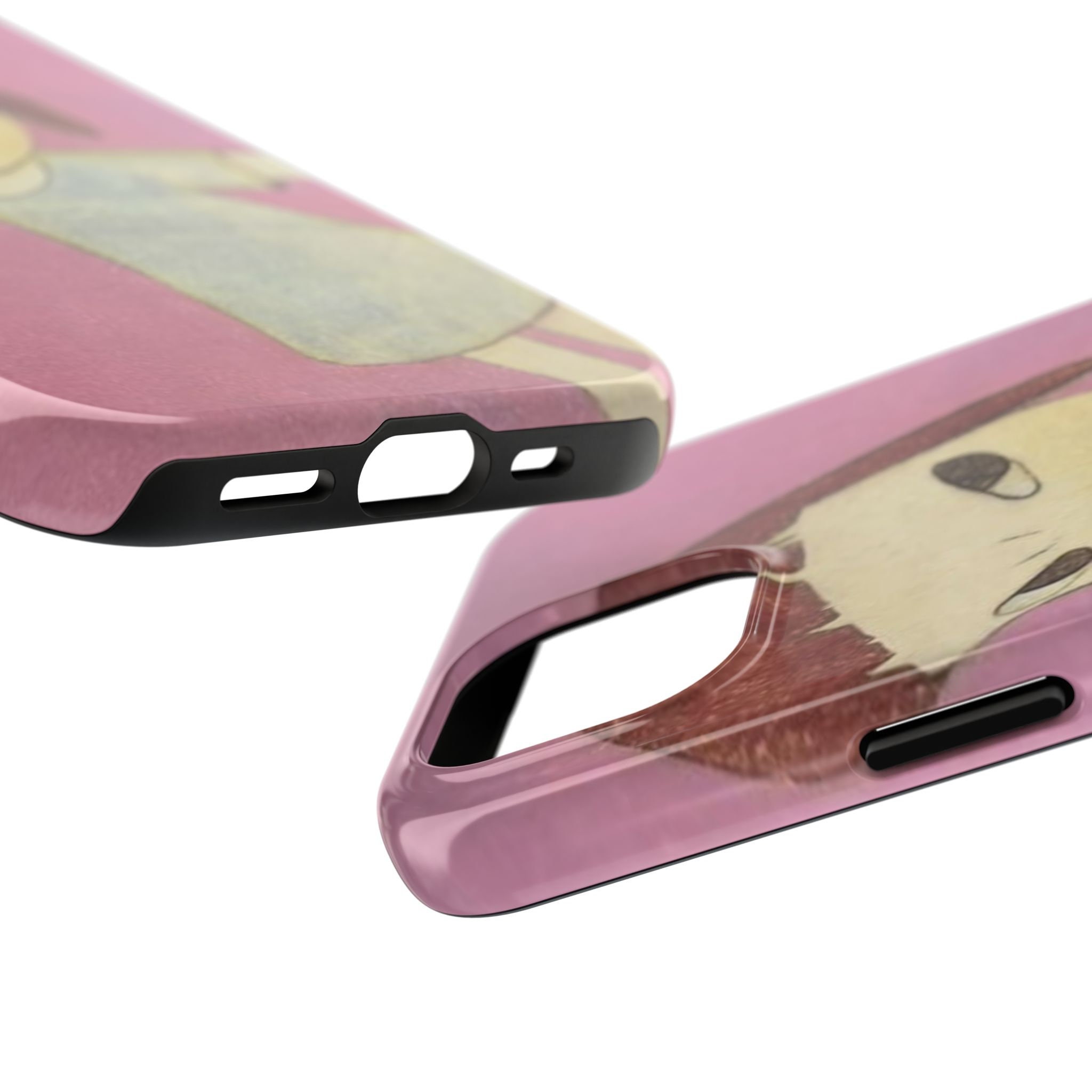 Custom Tough Phone Case Nara-inspired Character Pink Impact Resistant ...