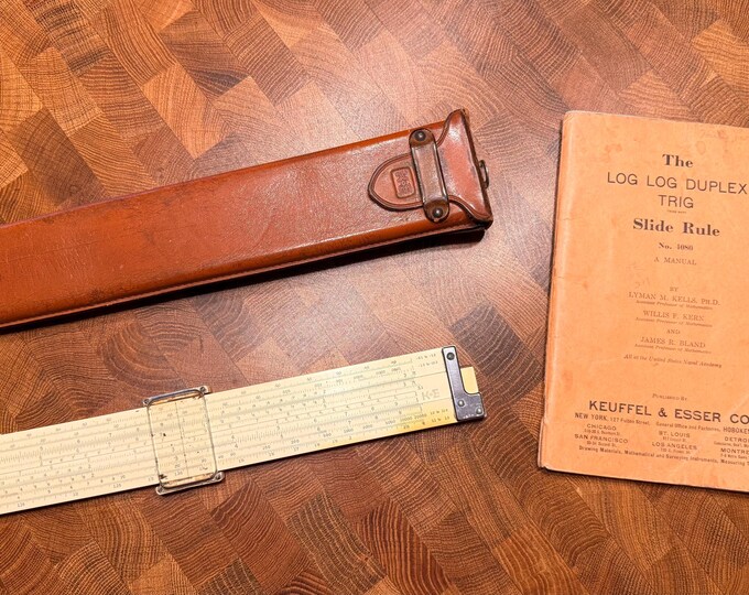 1947 Keuffel & Esser Co. Log Log Duplex Decitrig Slide Rule 4081-3 With ...