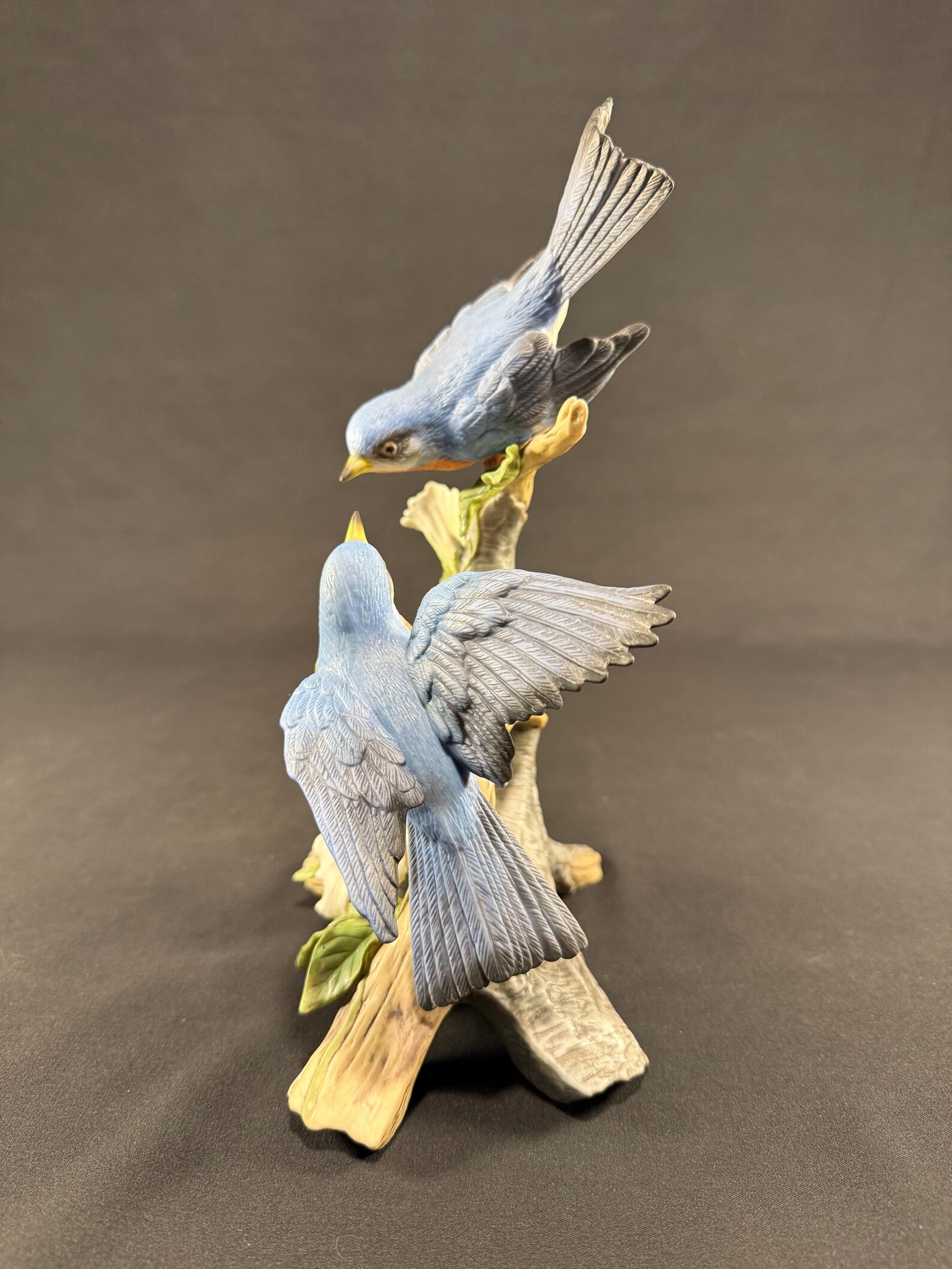 HOMCO Classic Porcelain "springtime Song" Bluebirds — 10" Bird & Flower ...