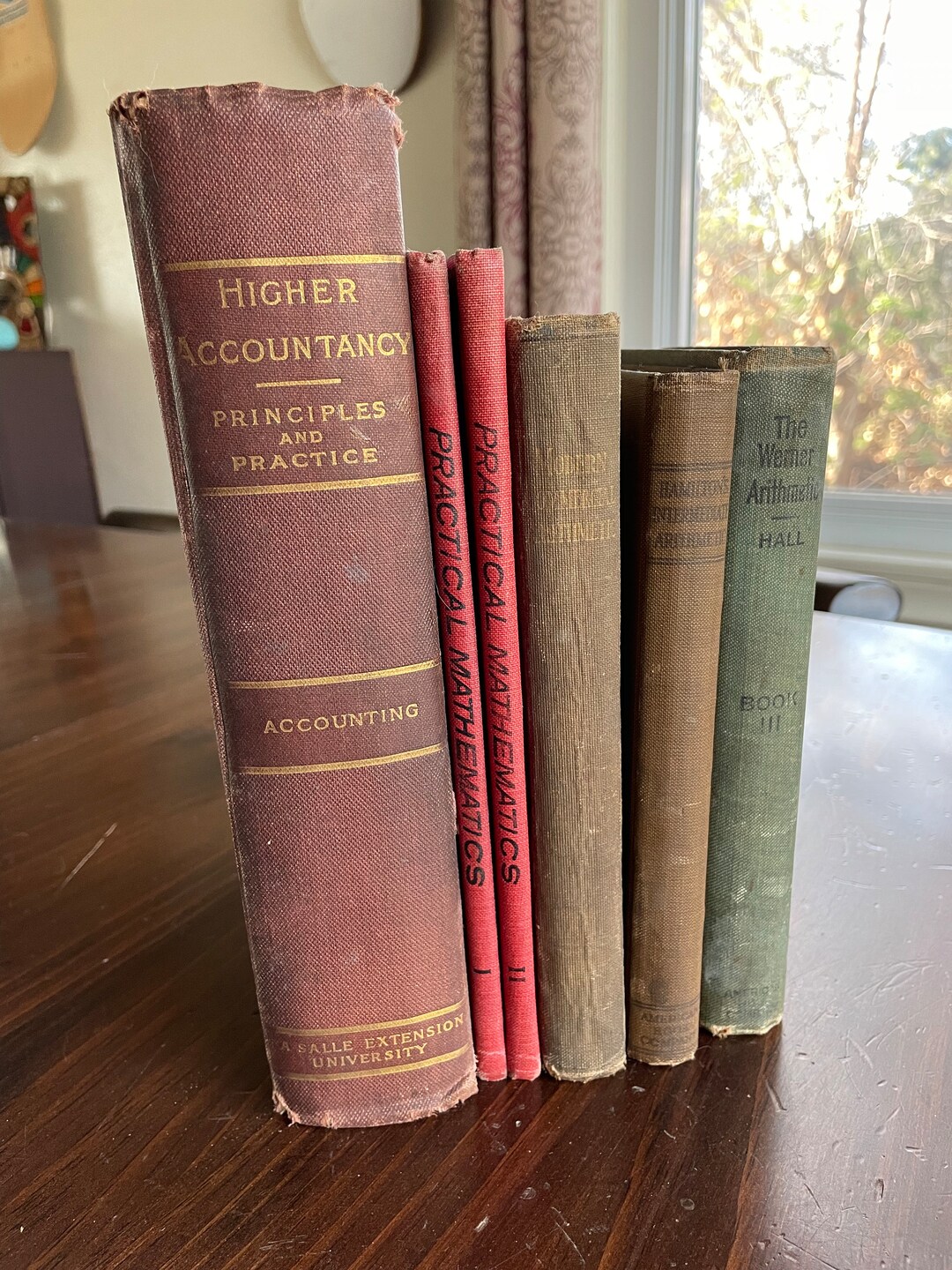 Set of 6 Early 1900s Antique Math and Accounting Text Books Arithmetic ...
