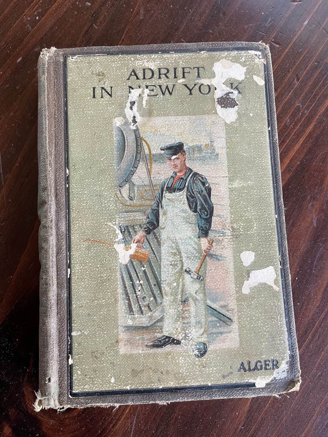 Antique Early 1900s Hardcover Book — "adrift in New York or Tom and ...