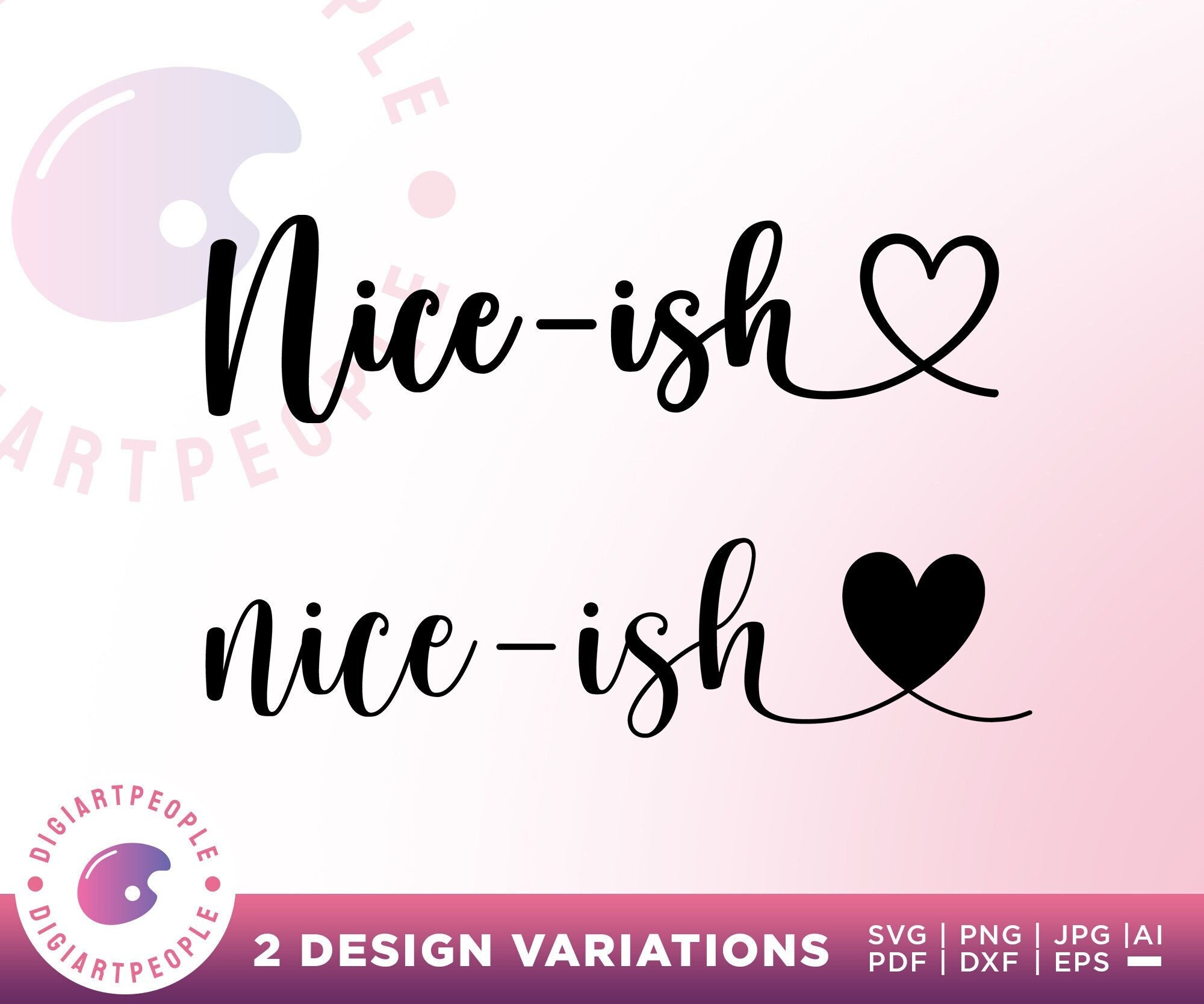 Nice-ish Svg, Heart Svg, Naughty Nice Svg, Funny Christmas Svg, Winter ...
