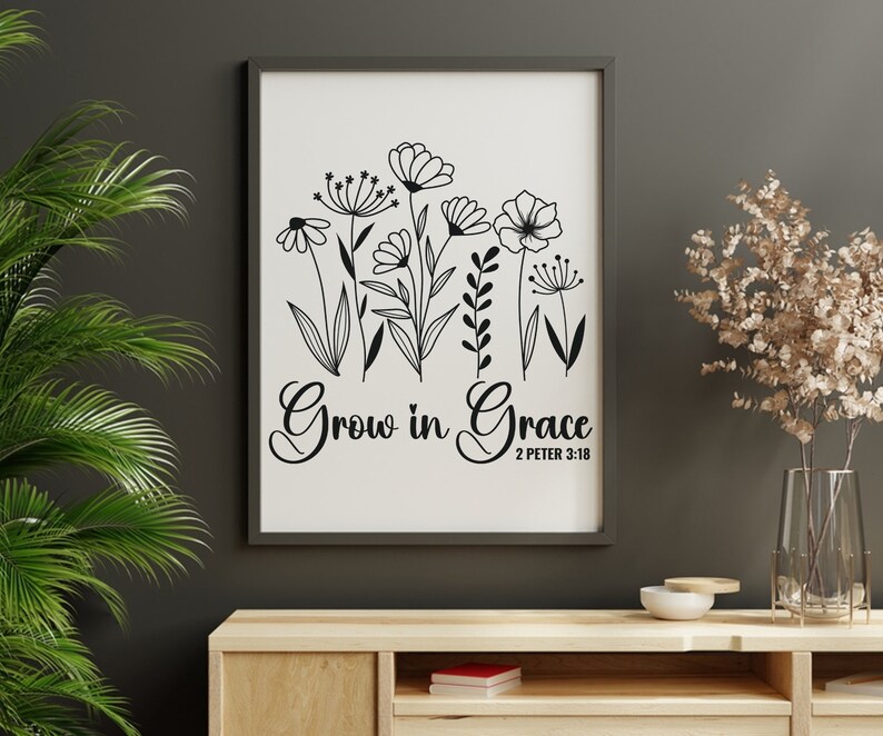 Grow in Grace SVG Christian Svg Religious Svg Faith Svg - Etsy
