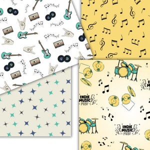 10 Music Digital Paper for Commercial Use - Etsy