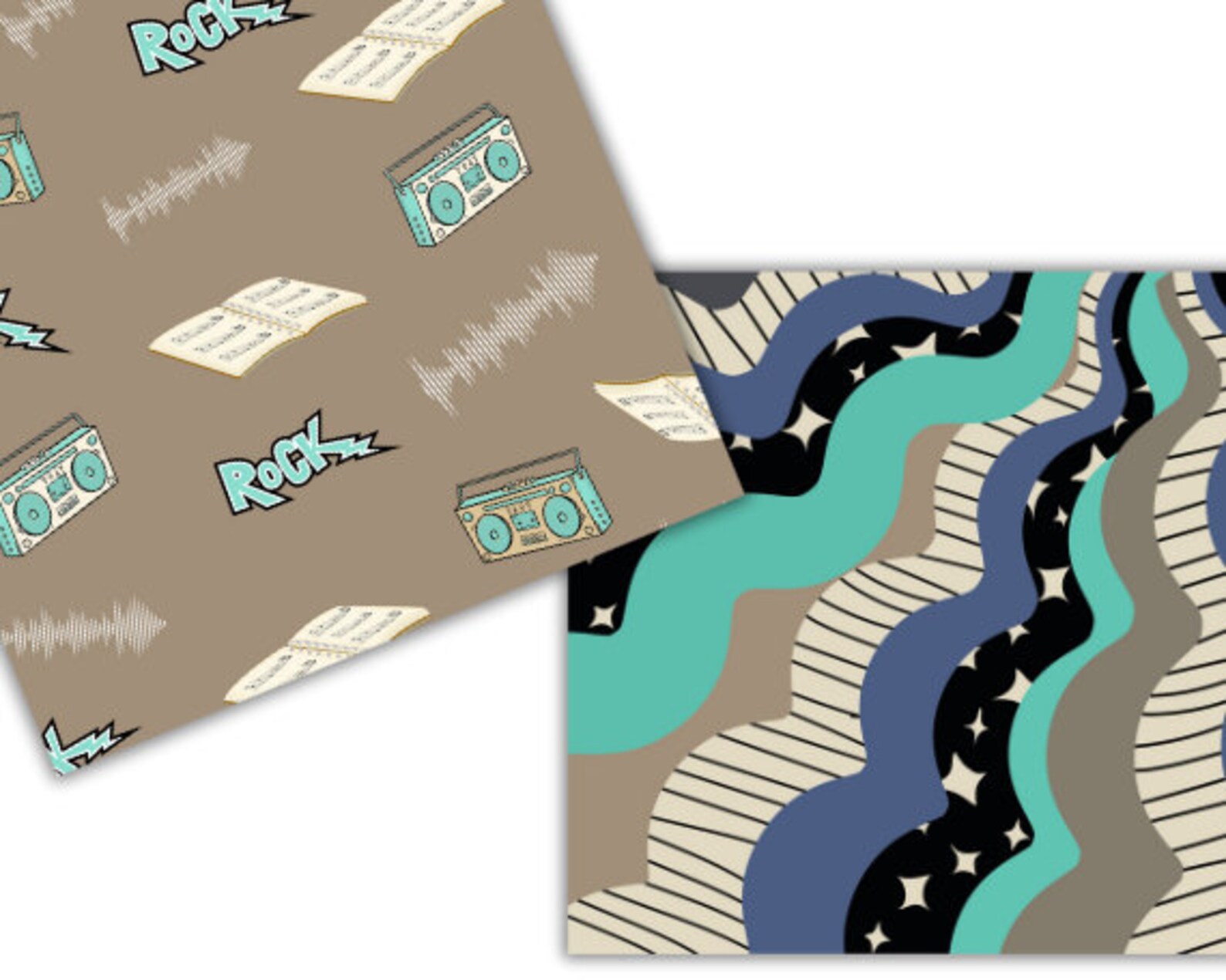 10 Music Digital Paper for Commercial Use - Etsy