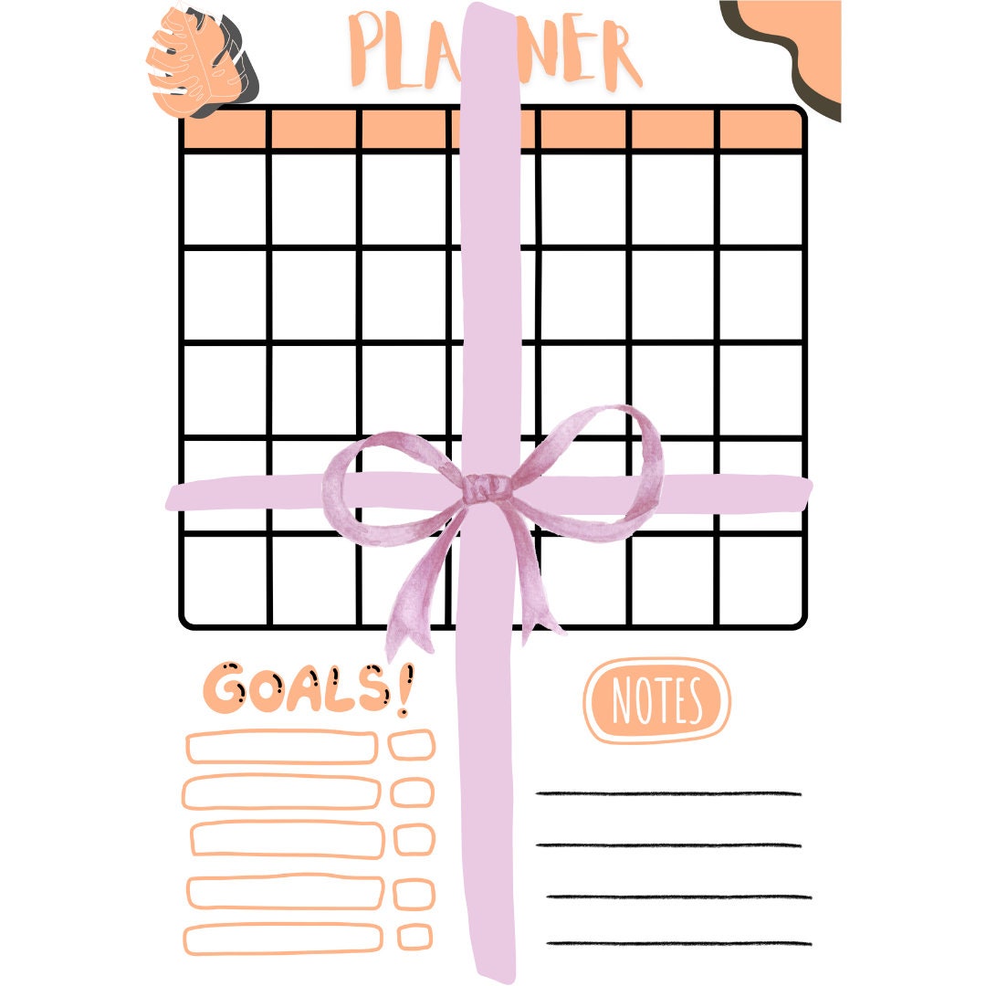 Colorful Planner Templates 10x Sheets. - Etsy