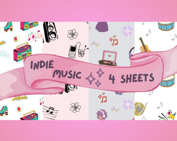 8 Music Patterns/digital Paper for Commercial Use - Etsy