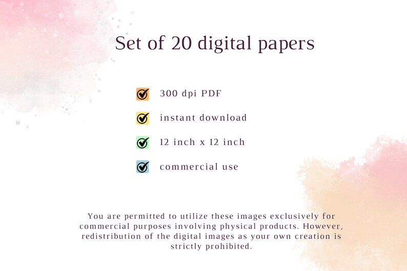 20 Pack Pastel Palette Digital Sheets for Commercial Use - Etsy