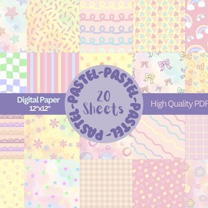 20 Pack Pastel Palette Digital Sheets for Commercial Use - Etsy