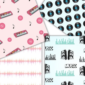 10 Music Digital Paper for Commercial Use - Etsy
