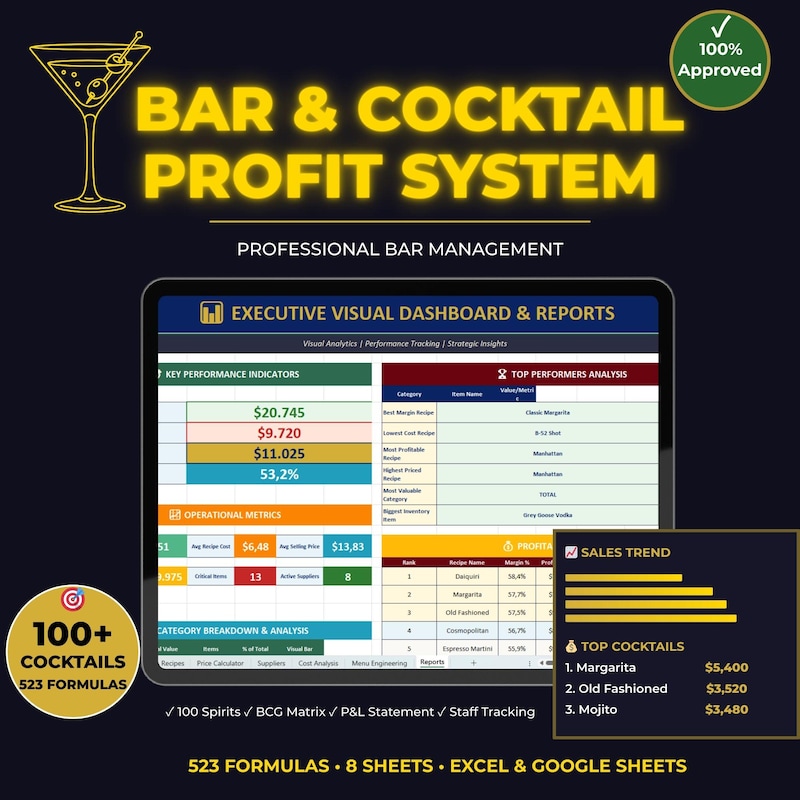 Liquor Order Sheet Template - Etsy