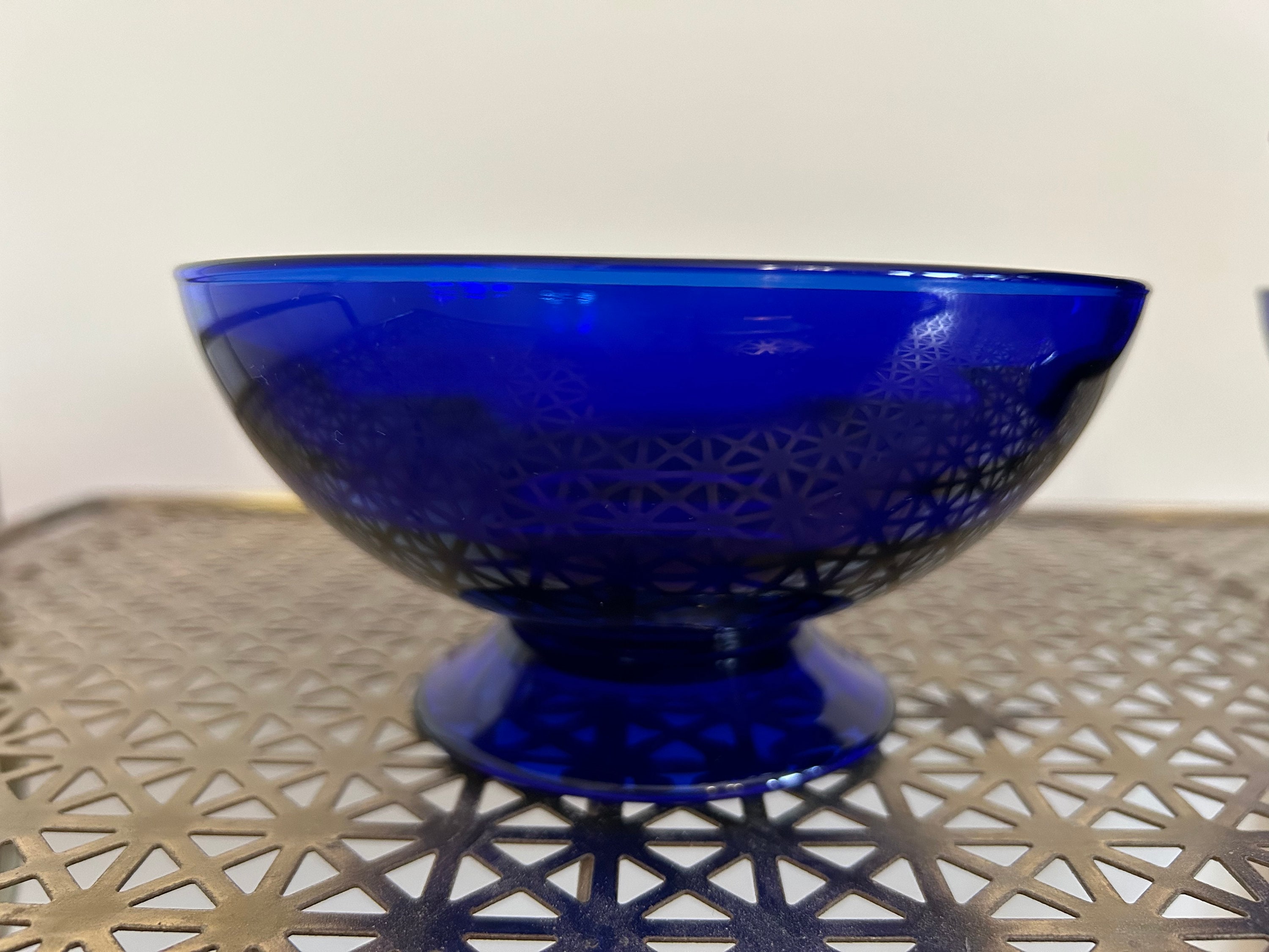 Vintage Cobalt Blue Dishes Set of 4 Place Settings - Etsy